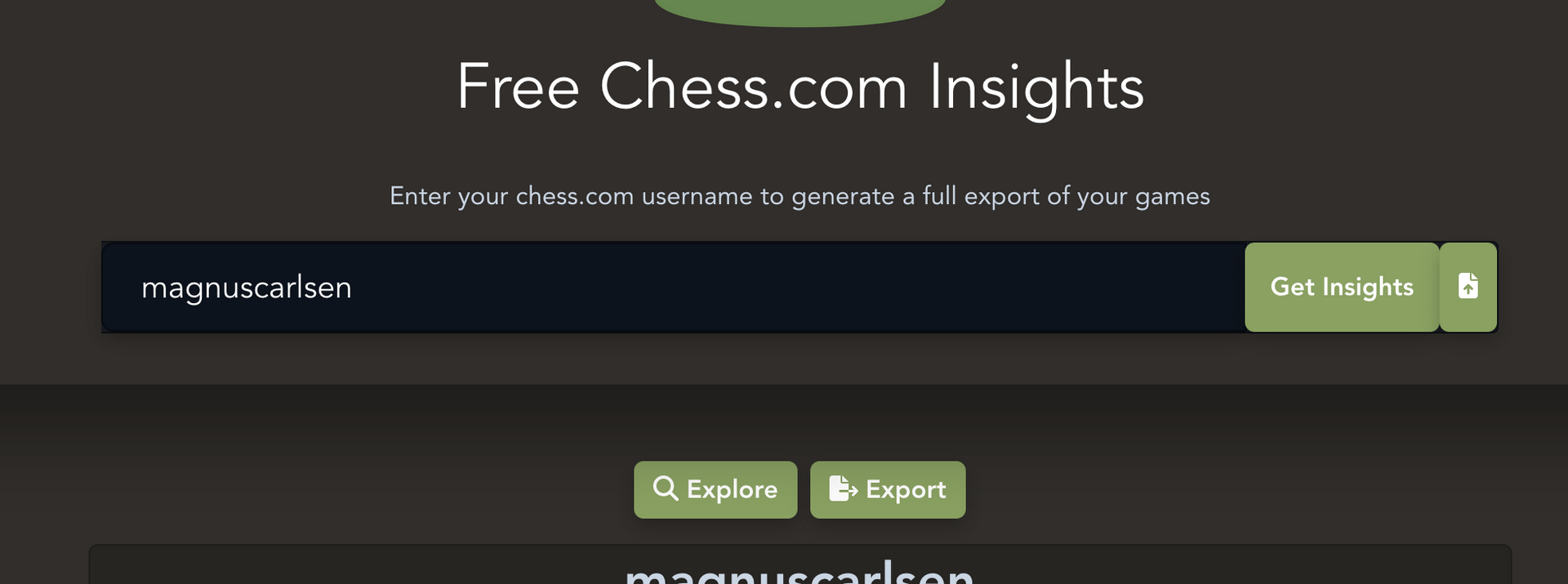 Free Chess.com Insights